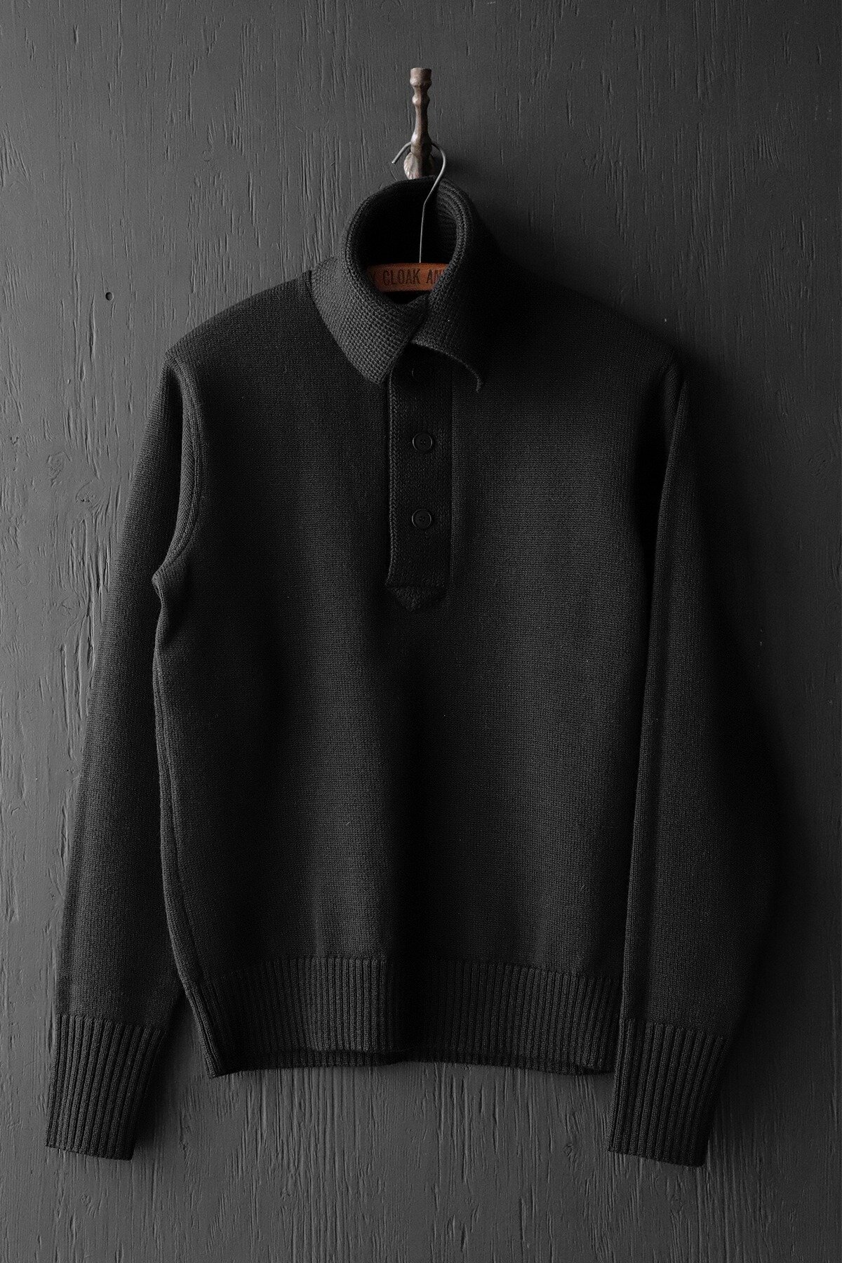 1920s Worsted Byron Collar Jersey / Mat Black - BSFW-23803 | Collection ...